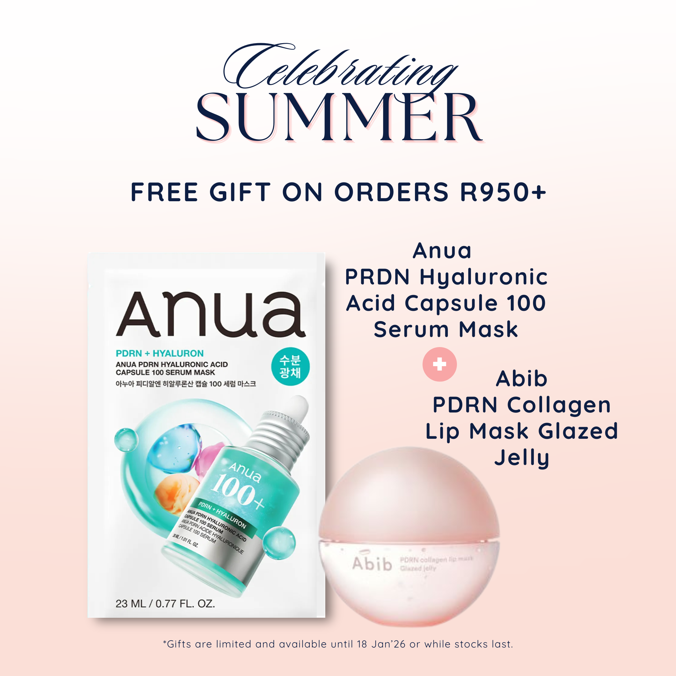 Abib PDRN Collagen Lip Mask Glazed Jelly & Anua PRDN Hyaluronic Acid C ...